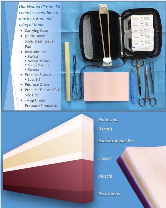 Simulated Skins Wound Closure Training